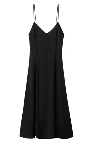 Mango Sleeveless V-neck Maxi Dress With Tie Detail
