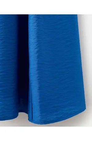 Mango Stitch Detail Sleeveless Maxi Dress - Blue