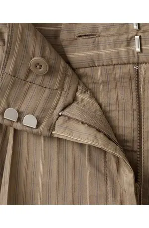Mango Stripe Tailored Straight Leg Pants