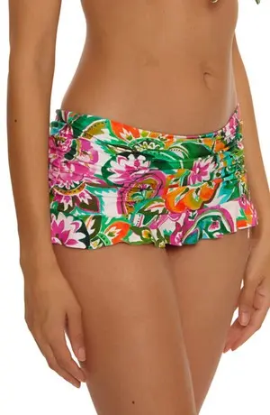 BECCA By Rebecca Virtue La Vie Skirted Bikini Bottoms
