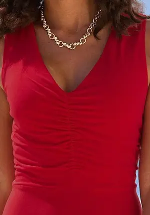 LASCANA Ruched Bodice Maxi Dress