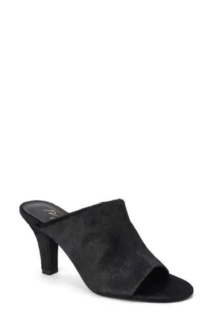 Matisse Dante Genuine Calf Hair Slide Sandal - Black