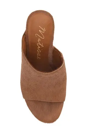 Matisse Dante Genuine Calf Hair Slide Sandal - Brown