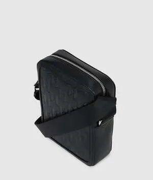 Karl Lagerfeld K/loom Leather Crossbody Bag - Black