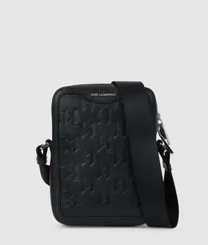 Karl Lagerfeld K/loom Leather Crossbody Bag - Black