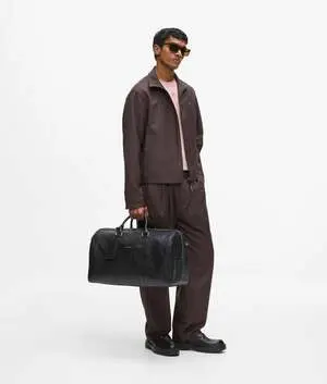 Karl Lagerfeld K/loom Leather Weekender Bag