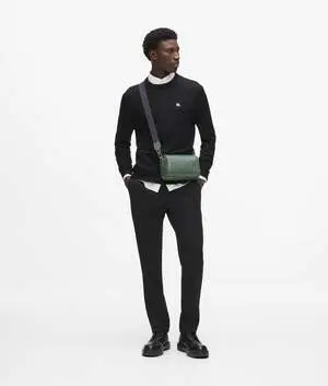Karl Lagerfeld K/loom Leather Mini Barrel Bag