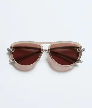 Bottega Veneta Knot Aviator Sunglasses