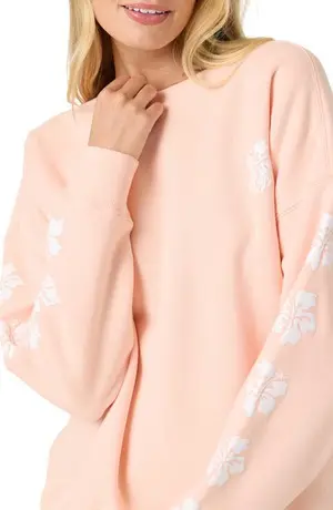 O'Neill Mini Hibis Hawaii Oversized Graphic Sweatshirt