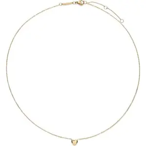 D.LOUISE Heart Pendant Necklace - Gold