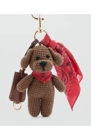 Mango Crocheted Dog Bag Charm With Paisley Bandana