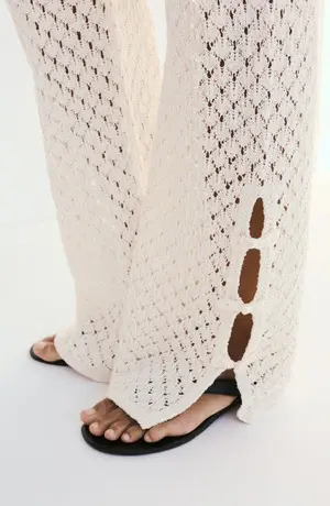 Mango Openwork Knit Pants