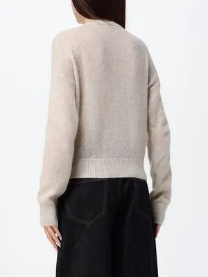Brunello Cucinelli Wool Crewneck Cardigan With Dropped Shoulders