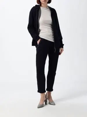 Brunello Cucinelli Cotton Zip-up Hoodie With Monili Embellishment