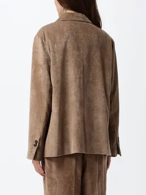 Brunello Cucinelli Single-breasted Viscose-blend Blazer With Lapel Collar