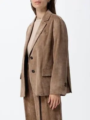 Brunello Cucinelli Single-breasted Viscose-blend Blazer With Lapel Collar
