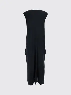 TOTEME Sleeveless Jersey Sheath Midi Dress With Waist Knot And Lace - Black