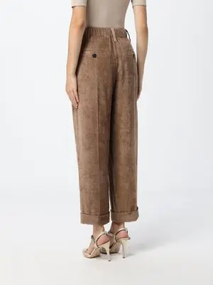 Brunello Cucinelli Wide-leg Cropped Cashmere Corduroy Velvet Trousers