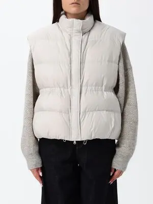 Brunello Cucinelli Water-repellent Quilted Technical Vest With High Neck - Grey