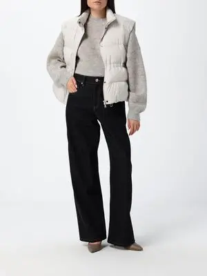 Brunello Cucinelli Water-repellent Quilted Technical Vest With High Neck - Grey
