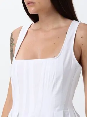 Sportmax Square-neck Off-the-shoulder Cotton Bustier Maxi Dress