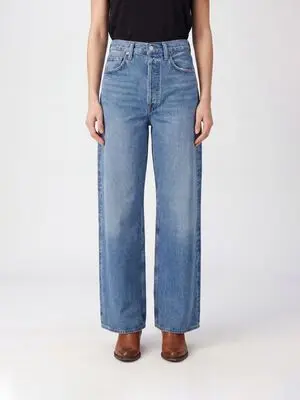 AGOLDE High-waisted Wide Leg Flare Jeans In Recycled Cotton