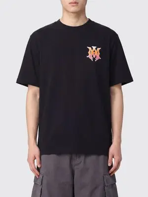 Amiri Graffiti Logo Print Cotton Crewneck T-shirt - Black