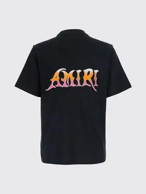 Amiri Graffiti Logo Print Cotton Crewneck T-shirt - Black
