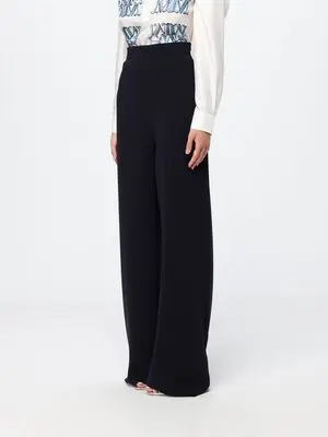 Max Mara High-waisted Wide-leg Crêpe Palazzo Trousers - Navy