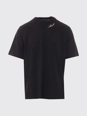 Amiri Drop Shoulder Crewneck T-shirt In Cotton And Modal Blend - Black