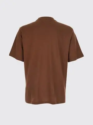 Amiri Drop Shoulder Crewneck T-shirt In Cotton And Modal Blend - Brown
