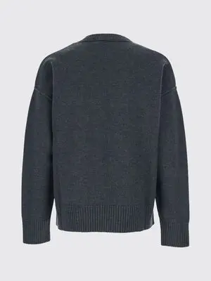 AMI Paris Crew-neck Wool Jumper With Contrast Logo