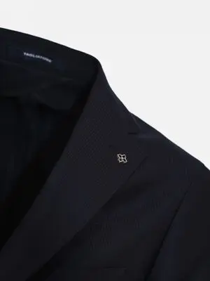 Tagliatore Single-breasted Blazer In Pure Virgin Wool With Peak Lapels