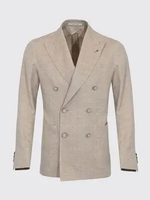 Tagliatore Double-breasted Blazer In Linen And Cotton With Peak Lapels