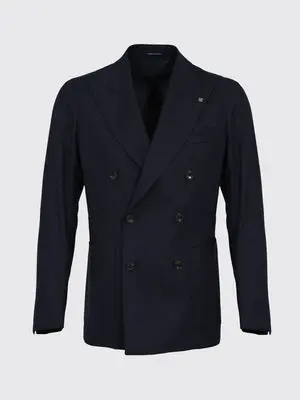 Tagliatore Double-breasted Blazer In Stretch Virgin Wool With Peak Lapels