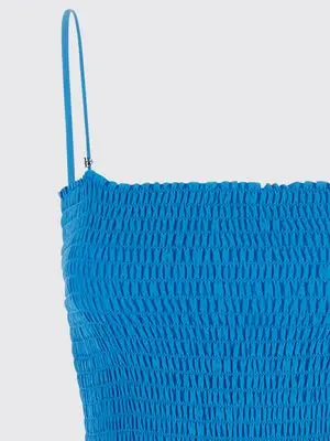 Tory Burch A-line Off-the-shoulder Silk And Cotton Blend Midi Dress