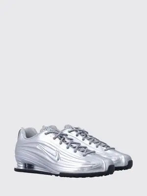 Nike Shox Z Synthetic Leather Trainers With Tone-on-tone Swoosh Logo - Silver