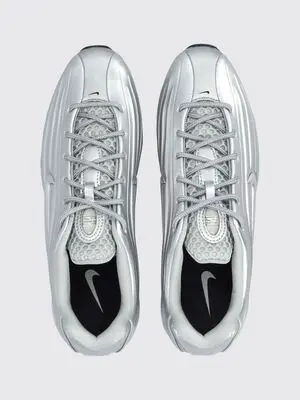 Nike Shox Z Synthetic Leather Trainers With Tone-on-tone Swoosh Logo - Silver