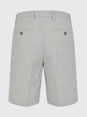 BRIGLIA 1949 Tailored Knee-length Bermuda Shorts In A Wool Blend With Slash Pockets - Pearl