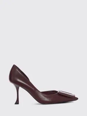 ROGER VIVIER Roger Vivier "Viv" In The City Leather High Stiletto Heel Pumps Brown