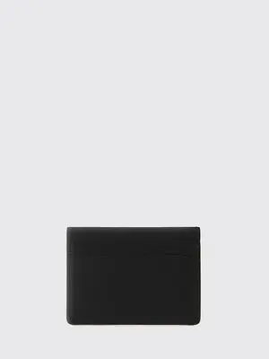 JIL SANDER Grained Calfskin Card Holder With Laminated Logo And Four Slots