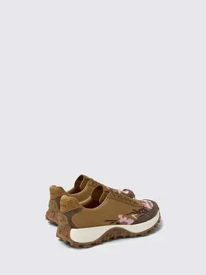 Camper Twins Graphic Print Leather And Recycled Pet Sneakers With Vibram Sole