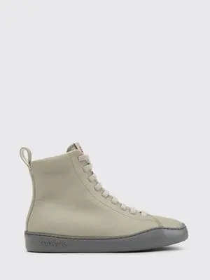 Camper Peu Touring Smooth Leather Boots With Side Zip - Beige