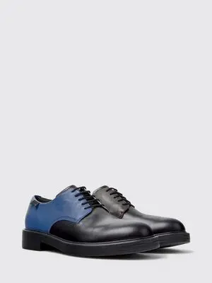 Camper Twins Bicolour Pattern Smooth Calfskin Leather Derby Shoes