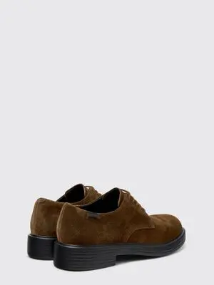 Camper Dean Suede Derby Shoes With Xl Extralight Sole
