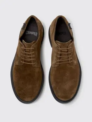 Camper Dean Suede Derby Shoes With Xl Extralight Sole
