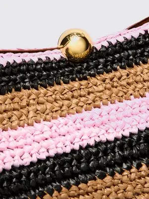 Furla Striped Raffia And Shoulder Bag - Leather