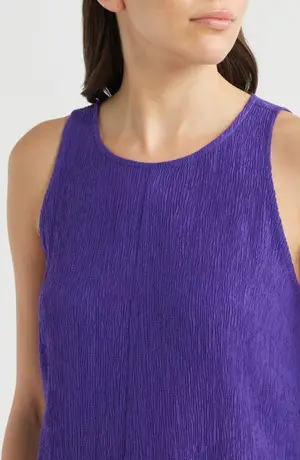 Eileen Fisher Texture Sleeveless Maxi Dress - Violet