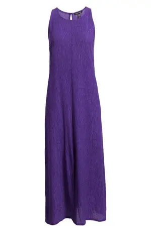 Eileen Fisher Texture Sleeveless Maxi Dress - Violet
