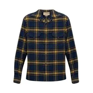 Gucci Checked Shirt 'navy - Blue